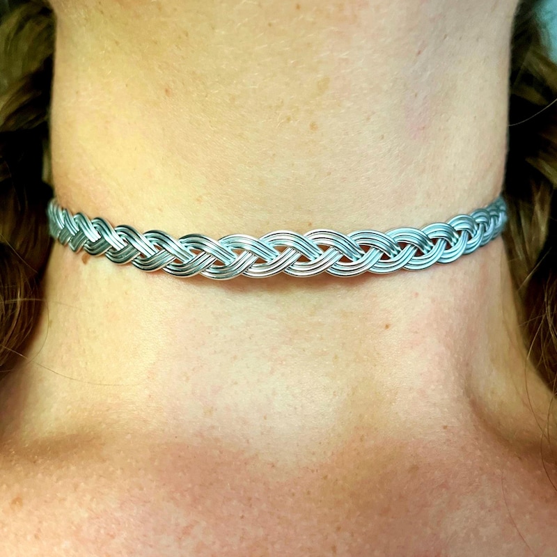 Metal Braided Choker - Etsy