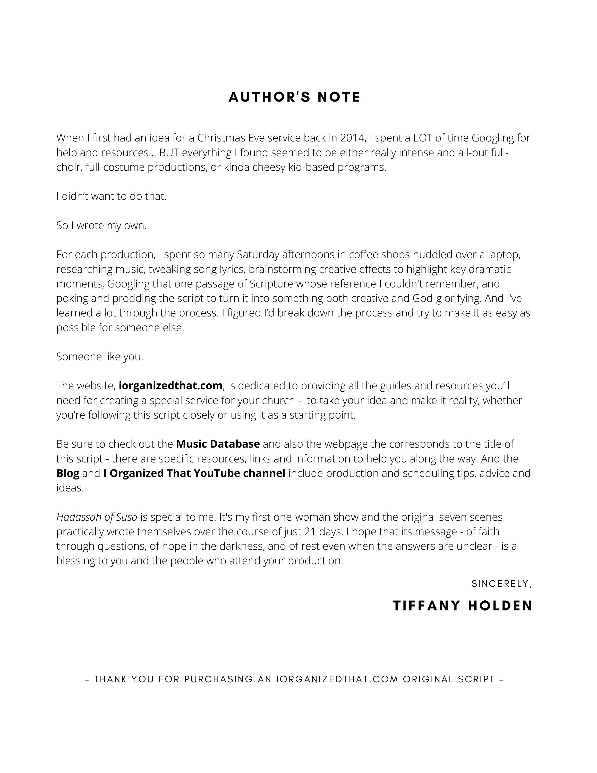 Hadassah of Susa - Queen Esther Church Production Script Monologues ...