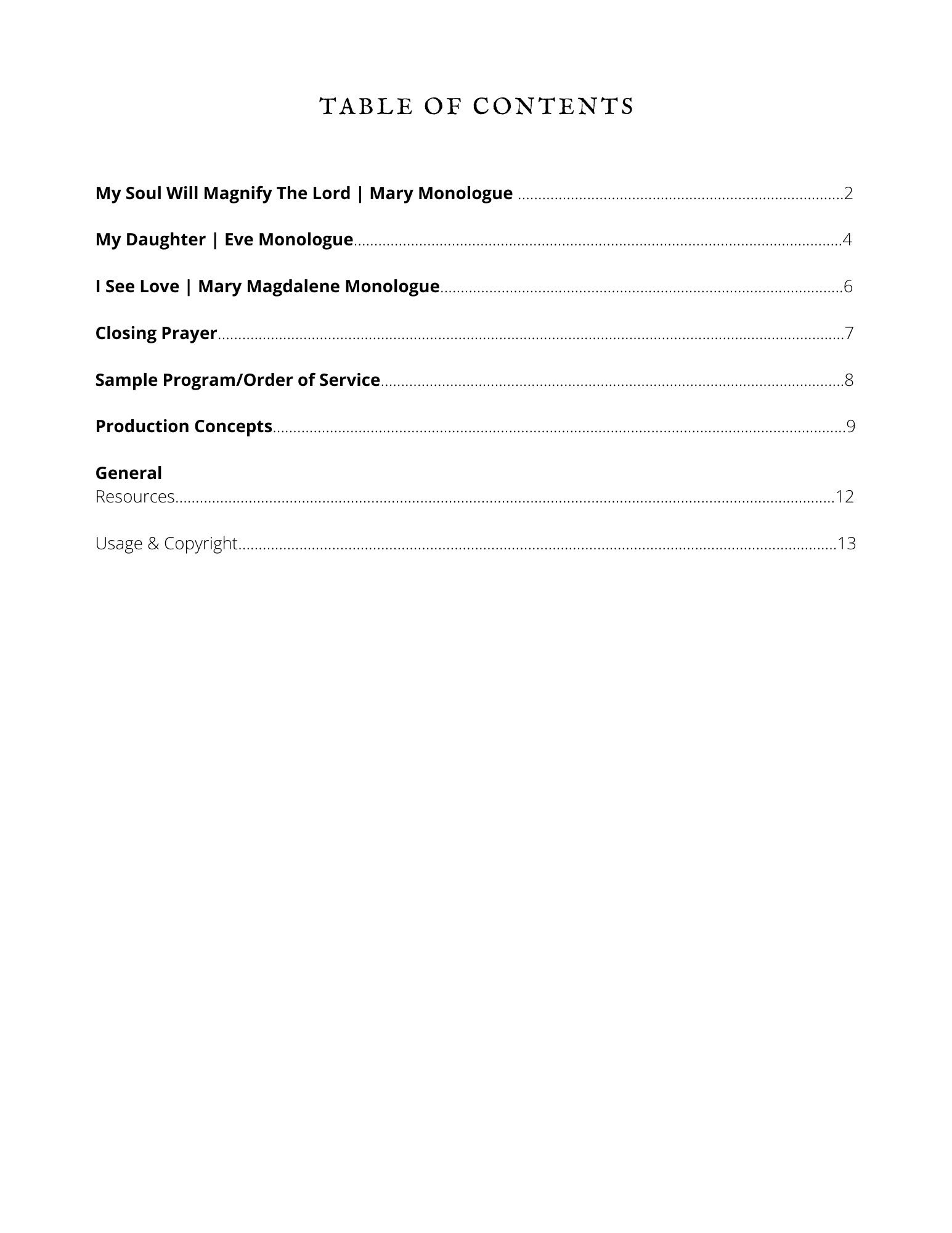 When Grace Appeared - Church Christmas Program Production Outline ...