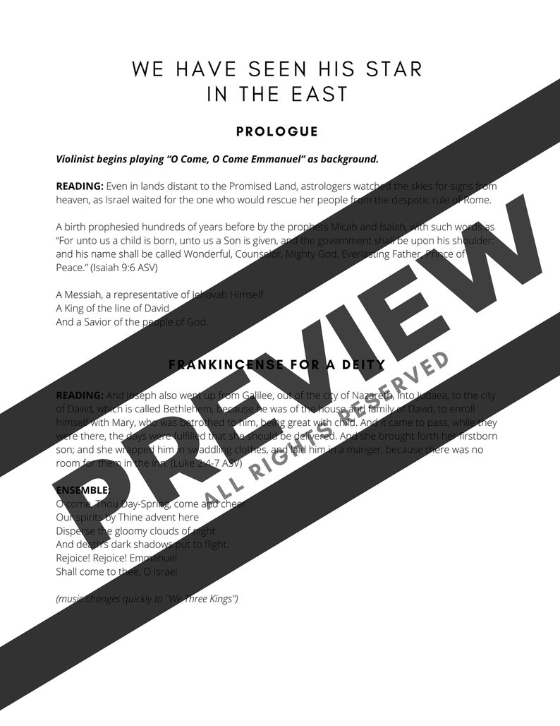 We Have Seen His Star in the East - Magi Nativity Church Christmas ...