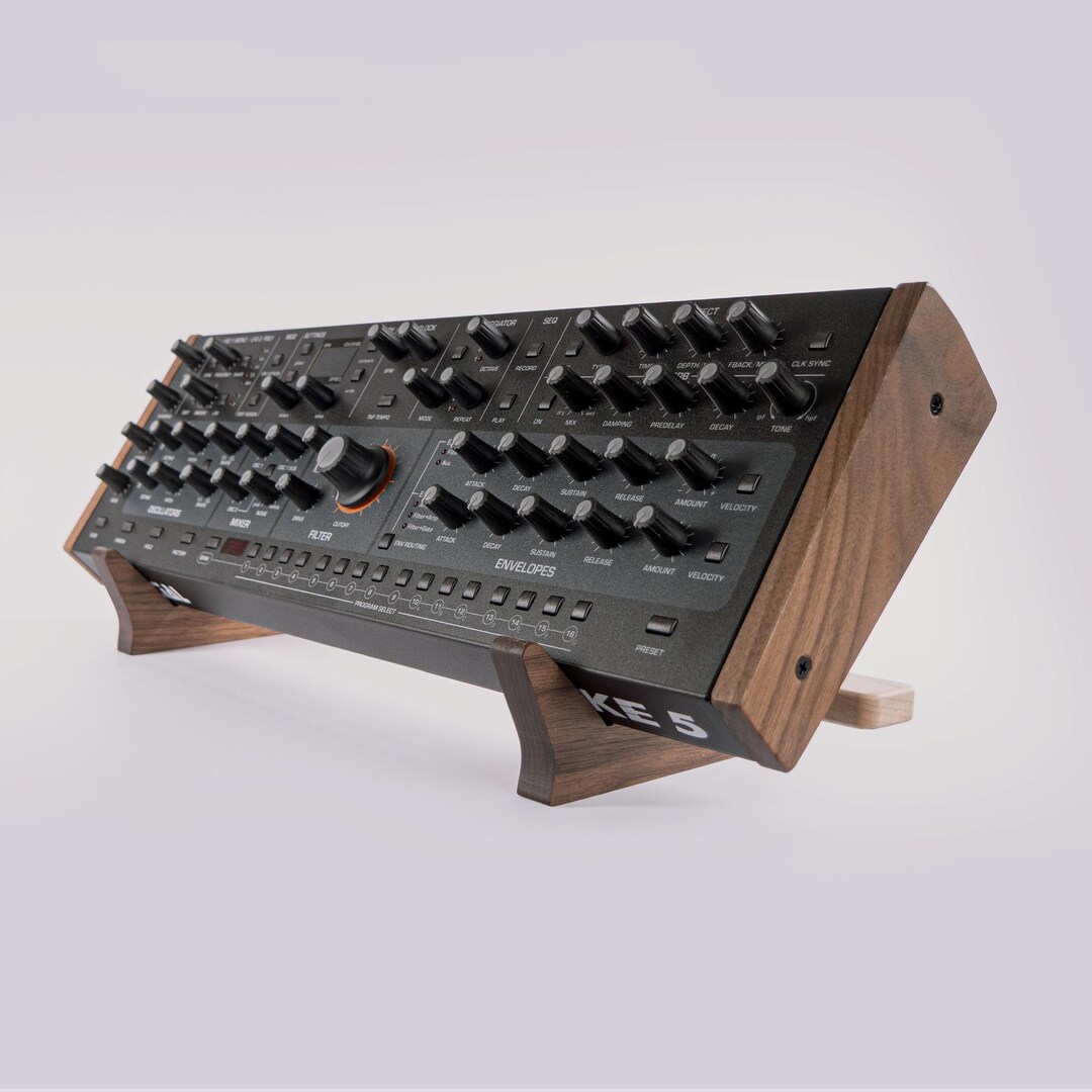 Walnut Stand for Prophet-5, OB-6, Take-5, Teo-5 & Similar 17–22” Width ...