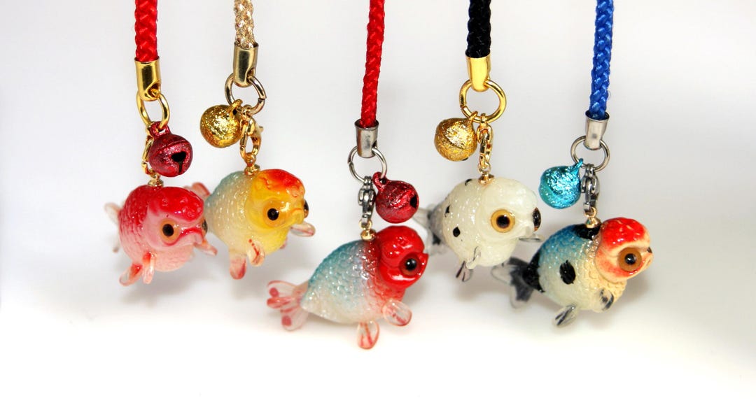 Handmade Acrylic Goldfish, Mobile Phone Charm, Key Charm, Perfect Gift ...