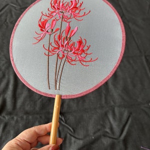 Handcrafted Chinese Traditional Embroidered Fan / Translucent Silk Fan ...