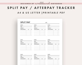 Printable Payment Tracker - Etsy