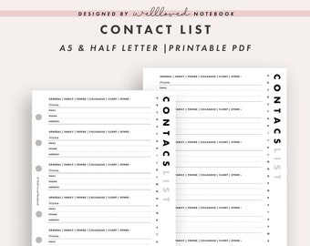 Family Address Book - Etsy