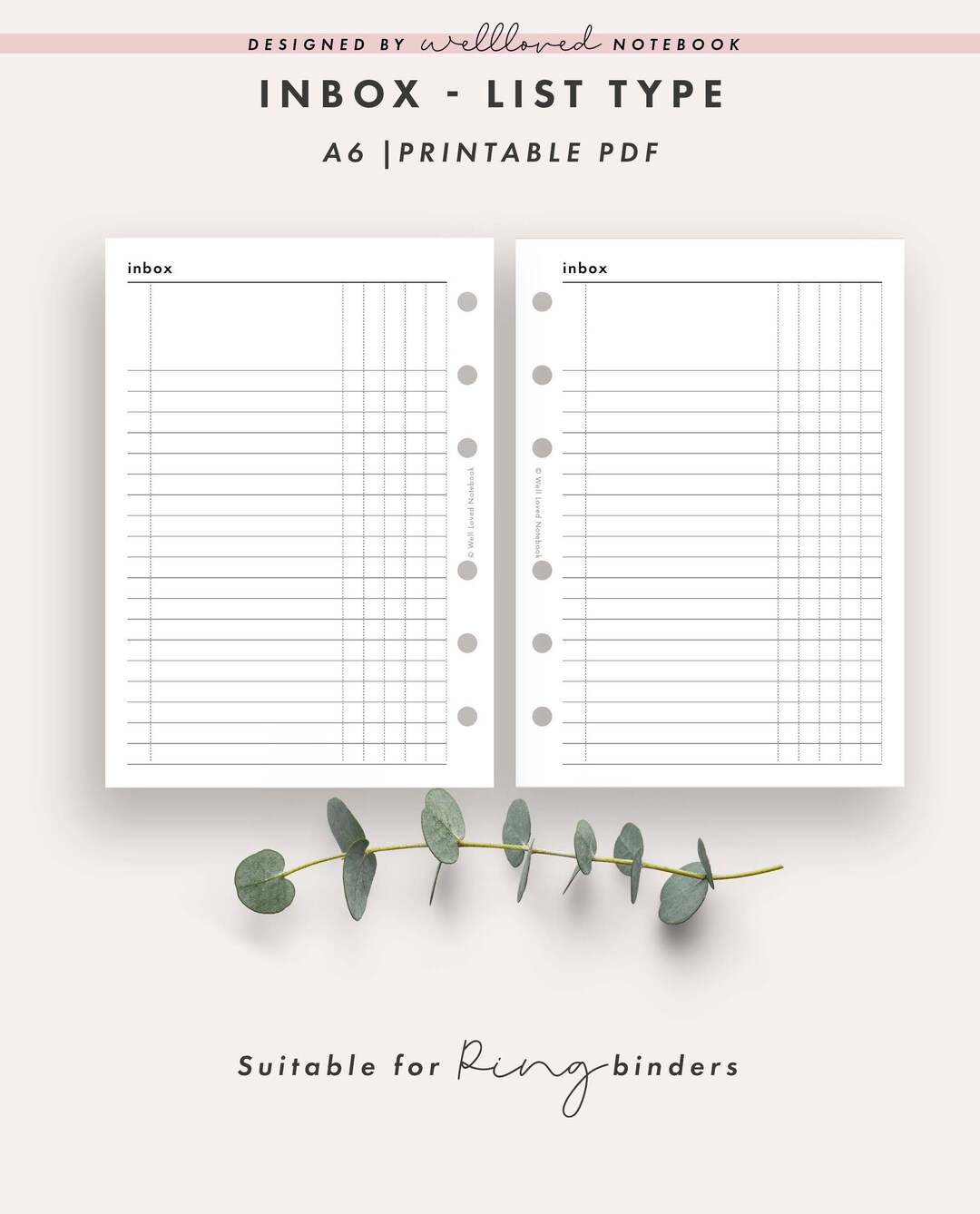 Inbox Dashboard Planner Printable Daily Braindump List - Etsy Ireland