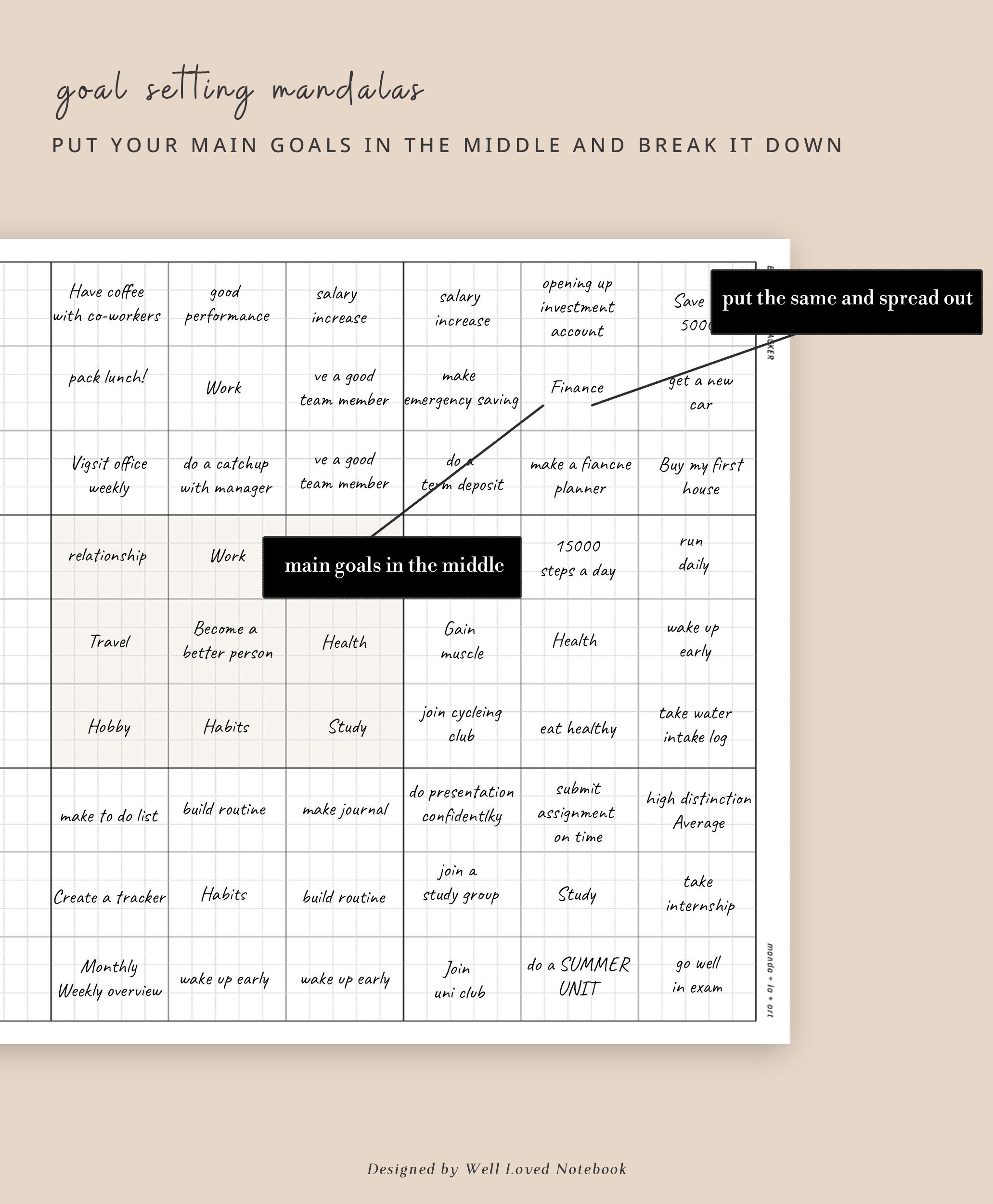 A5 Bucket List Printable Lifetime Bucket List Idea Journal Goal Setting ...