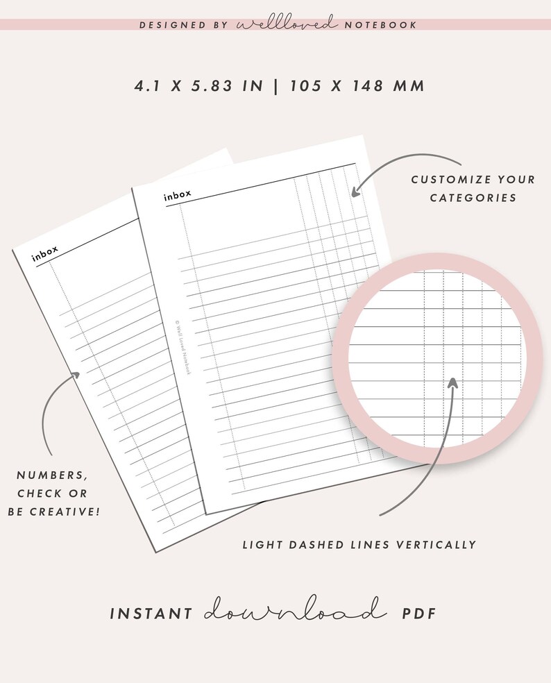 Inbox Dashboard Planner Printable Daily Braindump List - Etsy Ireland