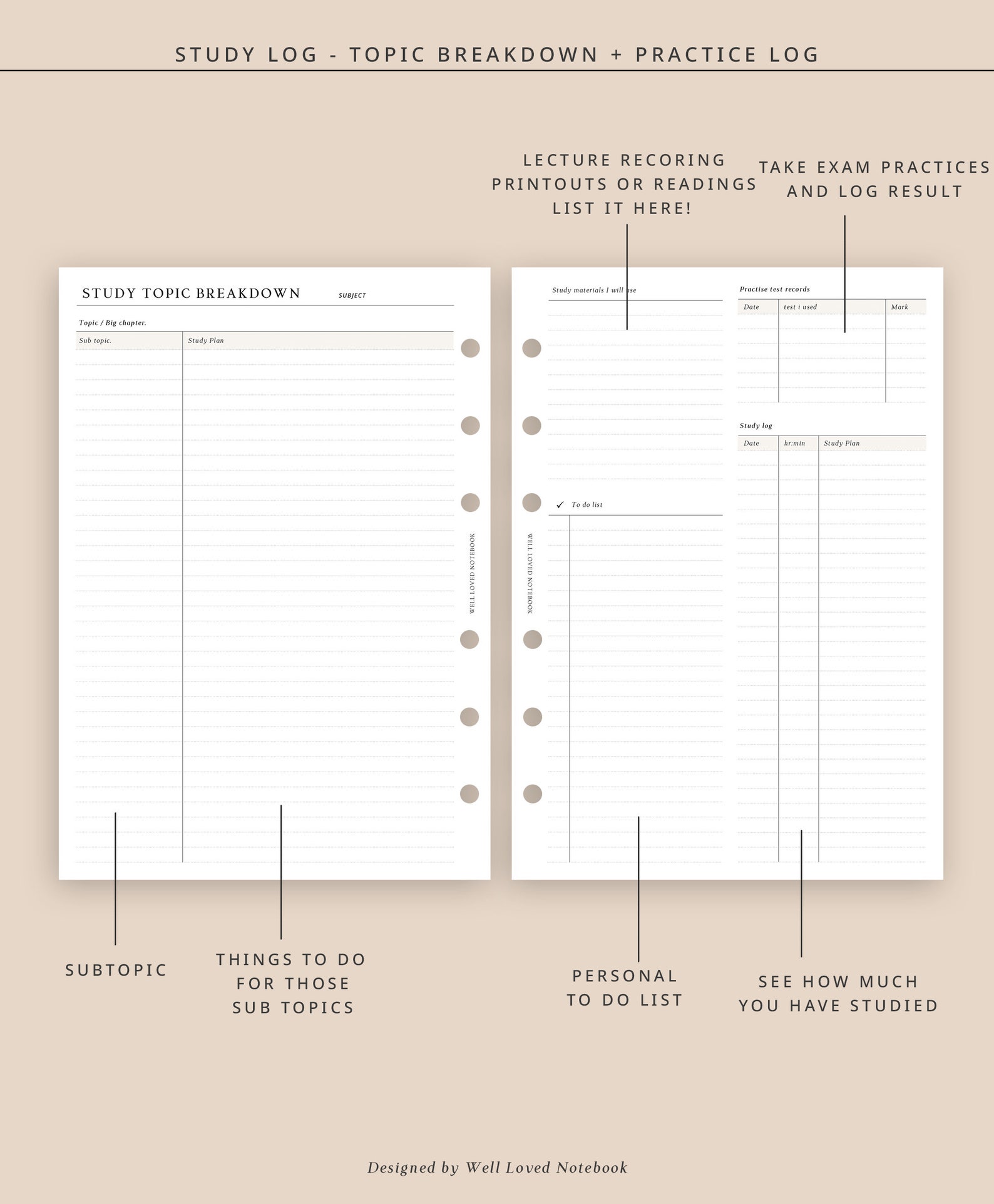 A5 - Exam Preparation Planner Printable | Unit Study Planner for ...