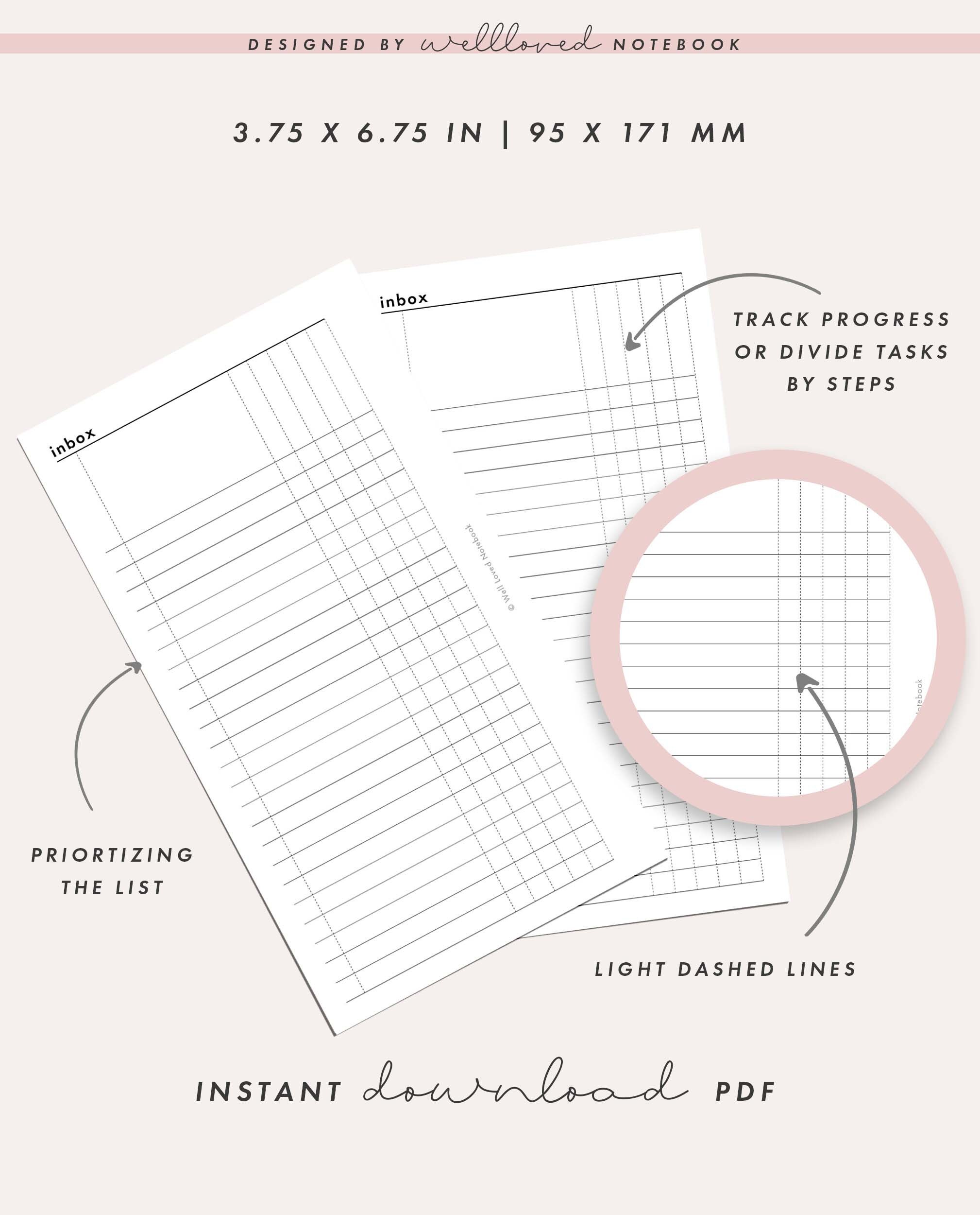 Inbox Dashboard Planner Printable Daily Braindump List - Etsy Australia