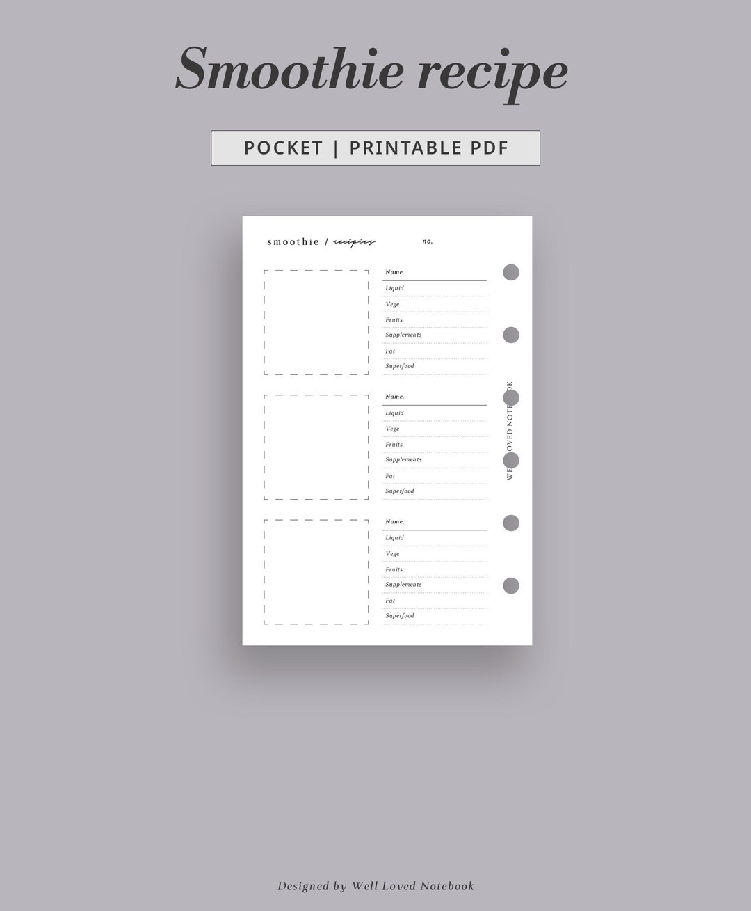 Pocket - Smoothie Recipe Printable | How to Template for Fresh Pressed ...