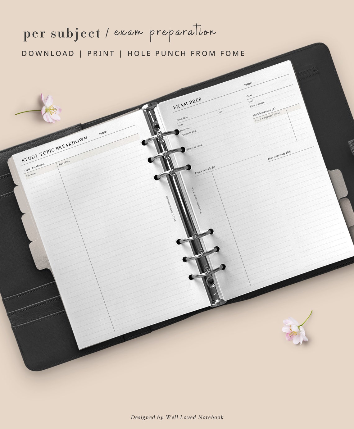 A5 - Exam Preparation Planner Printable | Unit Study Planner for ...