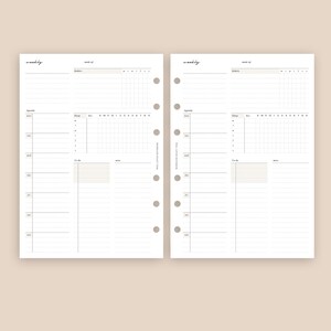 A5 - Weekly Planner Printable With Sleep Tracker and Habit Chart ...