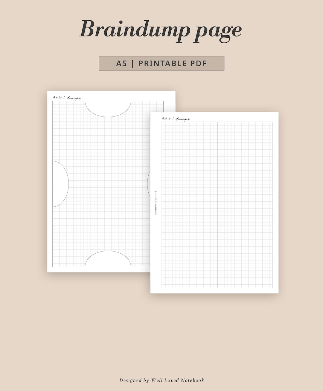 A5 - Brain Dump Template Printable | Task Priority Planner | to Do List ...