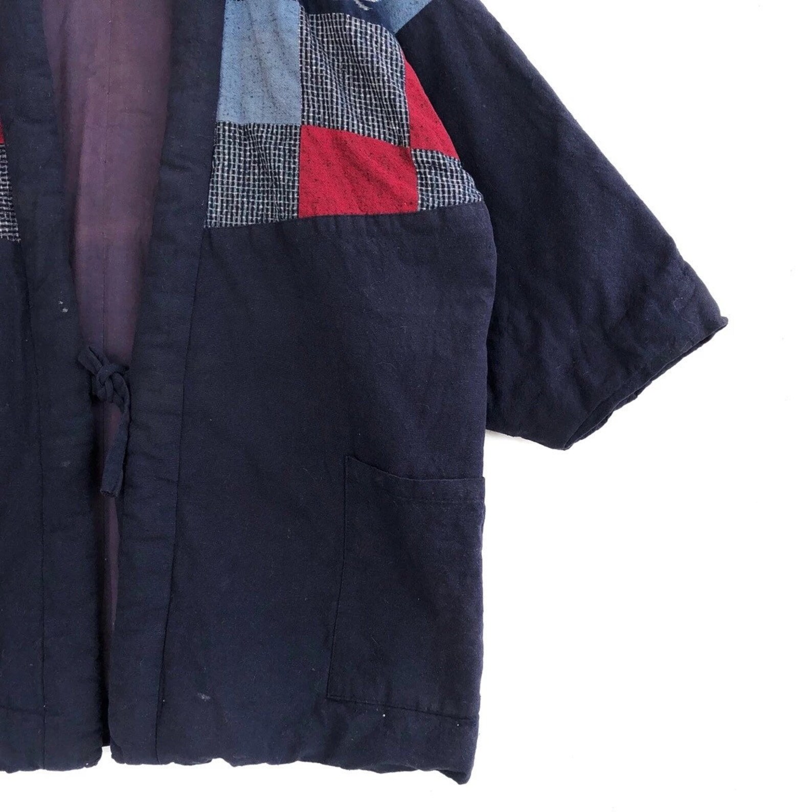 Japanese Traditional Kimono Indigo Patchwork Quilted Jacket | Etsy