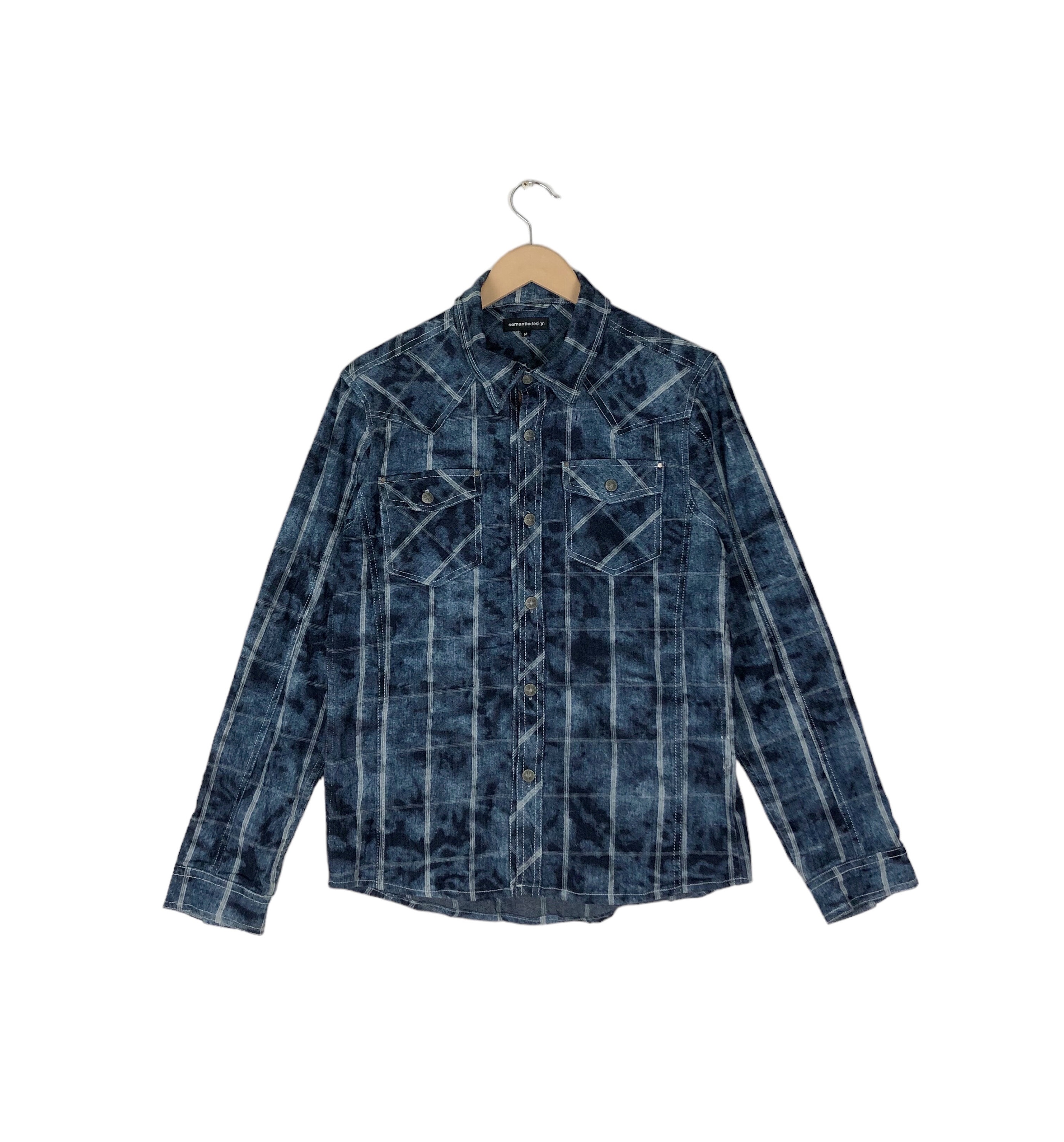 Japanese Brand Semantic Desingn Western Denim Shirt Japanese Brand Semantic Desingn Western Denim Shirt