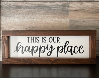 Happy Place Sign | Etsy