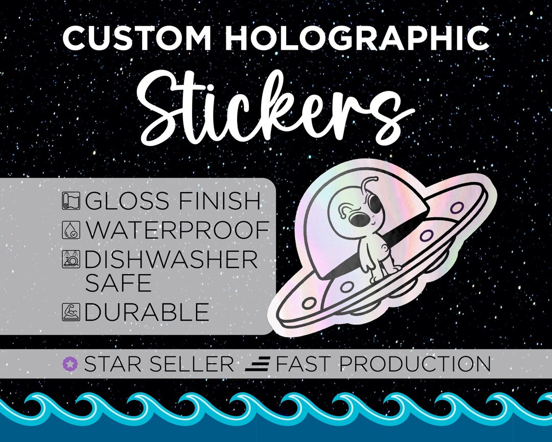 Custom Holographic Stickers - Die Cut Stickers - Waterproof Vinyl ...