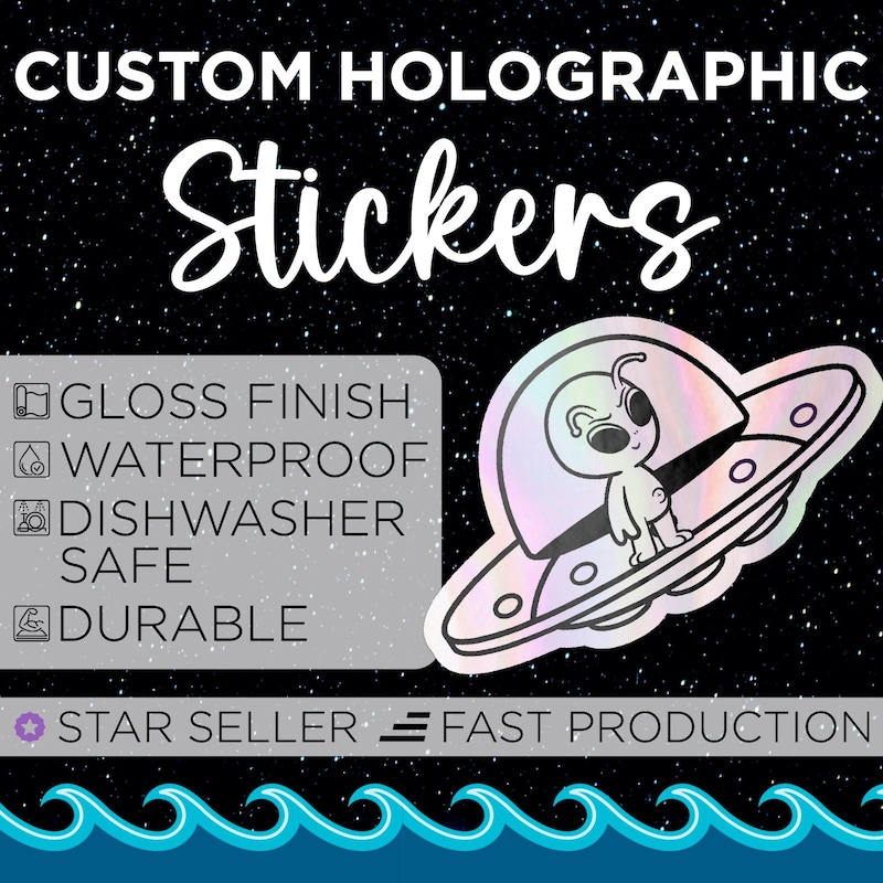 Holographic Stickers - Etsy