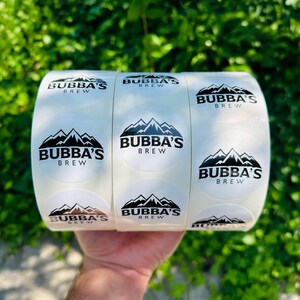 Labels on a Roll With Your Logo or Image | Square BOPP Stickers ...