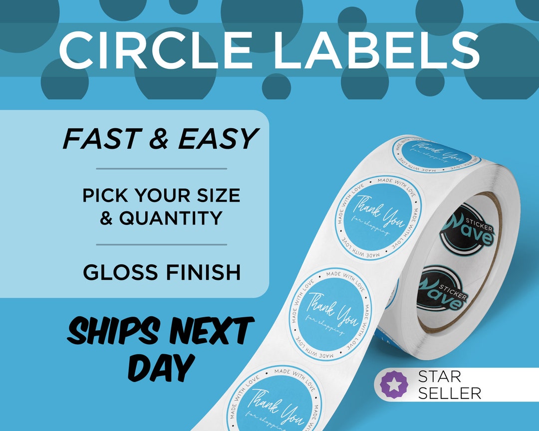 Custom Labels on A Roll | Premium Gloss Weatherproof Stickers | Your ...