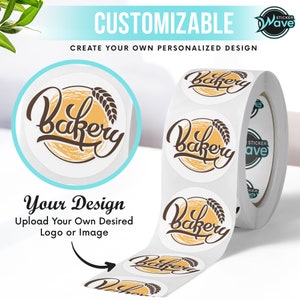 Labels on a Roll With Your Logo or Image | Circle BOPP Stickers ...