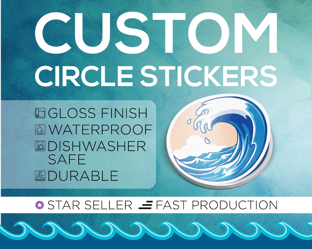 Custom Circle Vinyl Stickers / Die Cut Stickers / Logo Stickers / Free ...