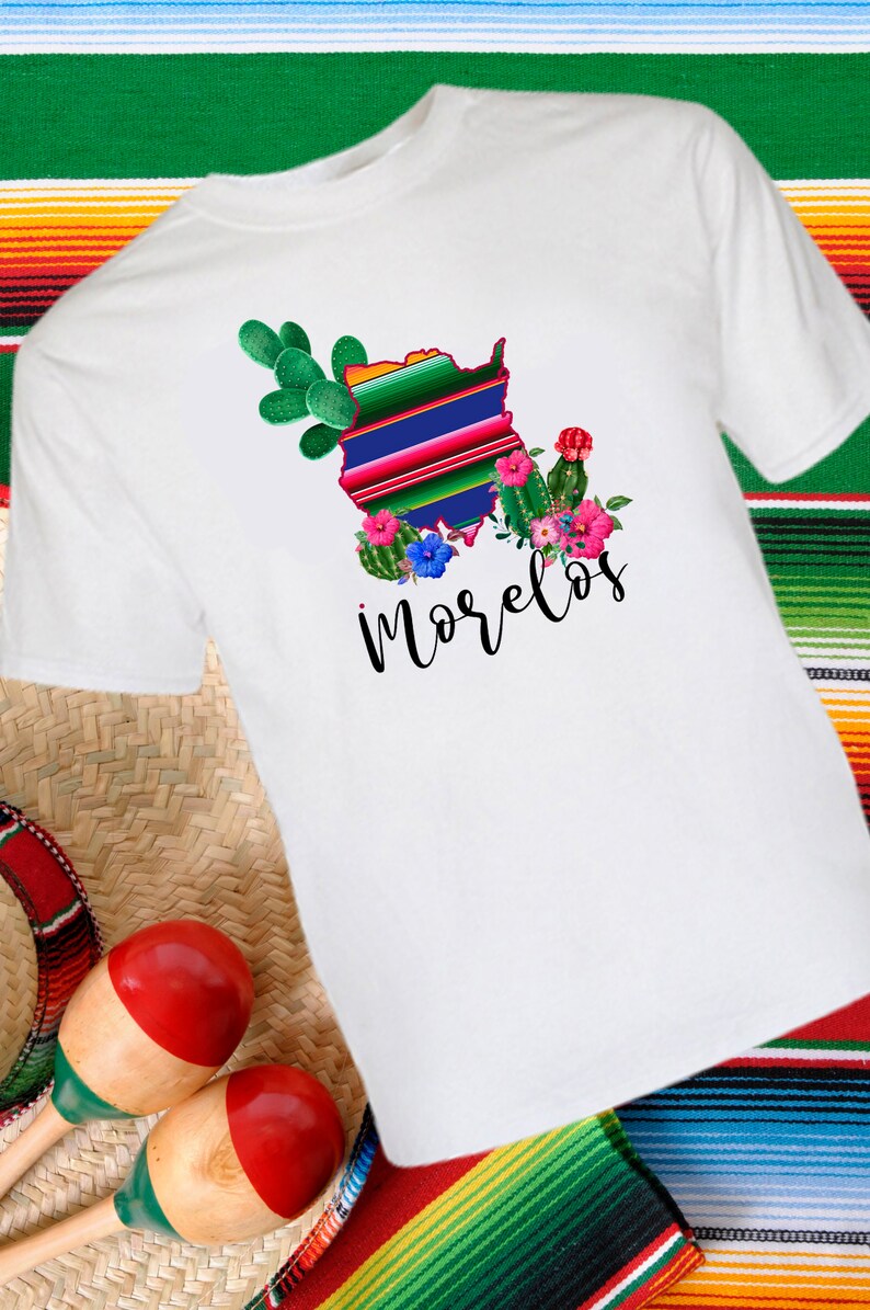 Morelos Mexico Zarape Floral Cactus Nopales Design PNG / SUBLIMATION ...