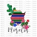 Morelos Mexico Zarape Floral Cactus Nopales Design PNG / SUBLIMATION ...