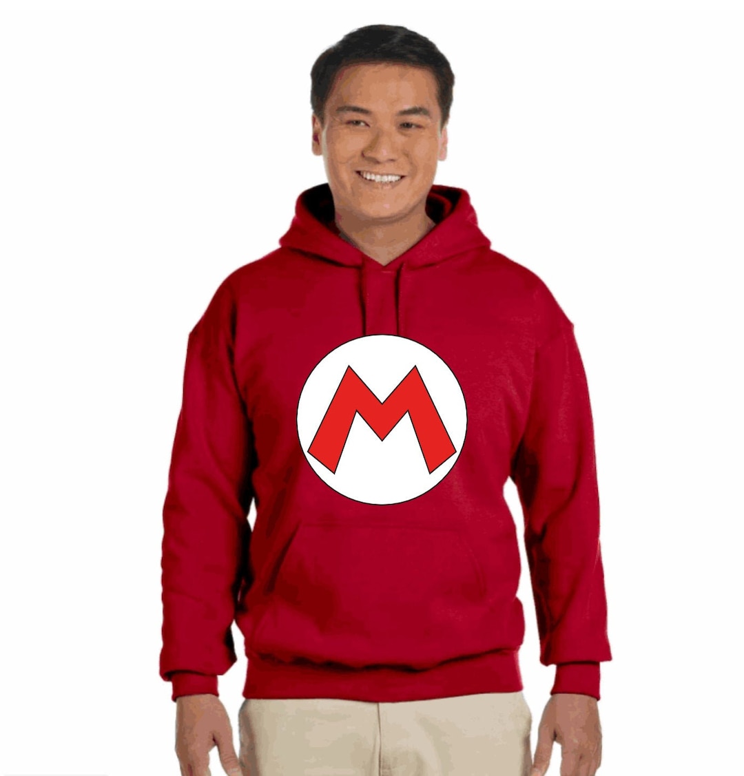 Mario Hoodie, Mario Sweat Shirt, Super Mario Hoodie, Black Mario Hoodie ...