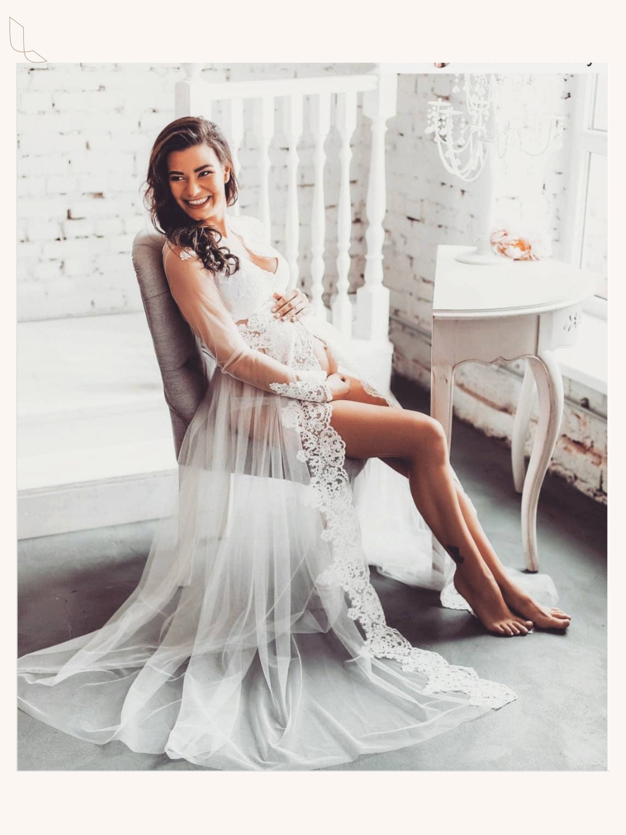 Lace Maternity Gown Photography Maternity Long Dress for - Etsy