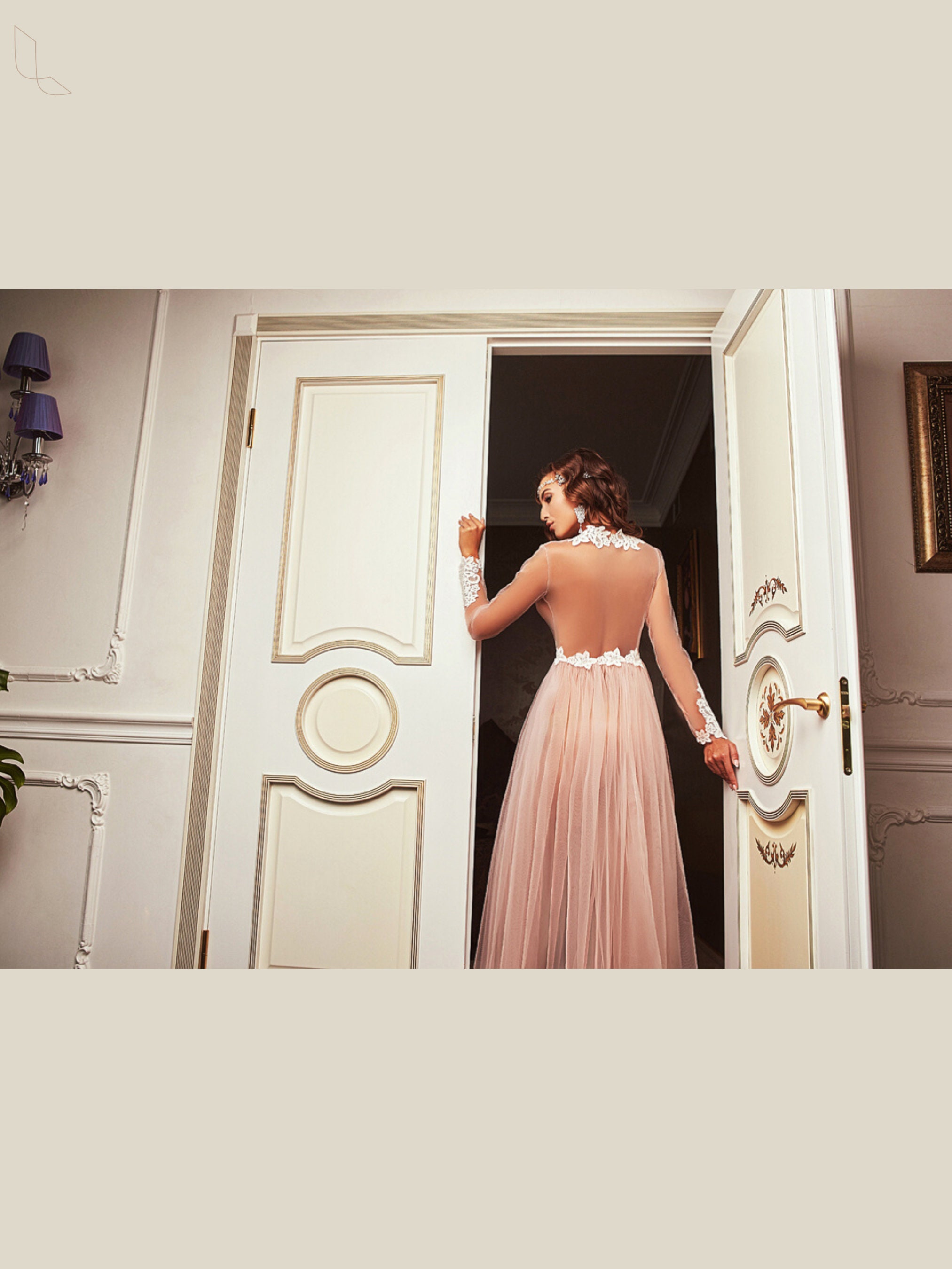 Long Ivory Boudoir Dress for Bride Ivory Bridal Robe Lace - Etsy