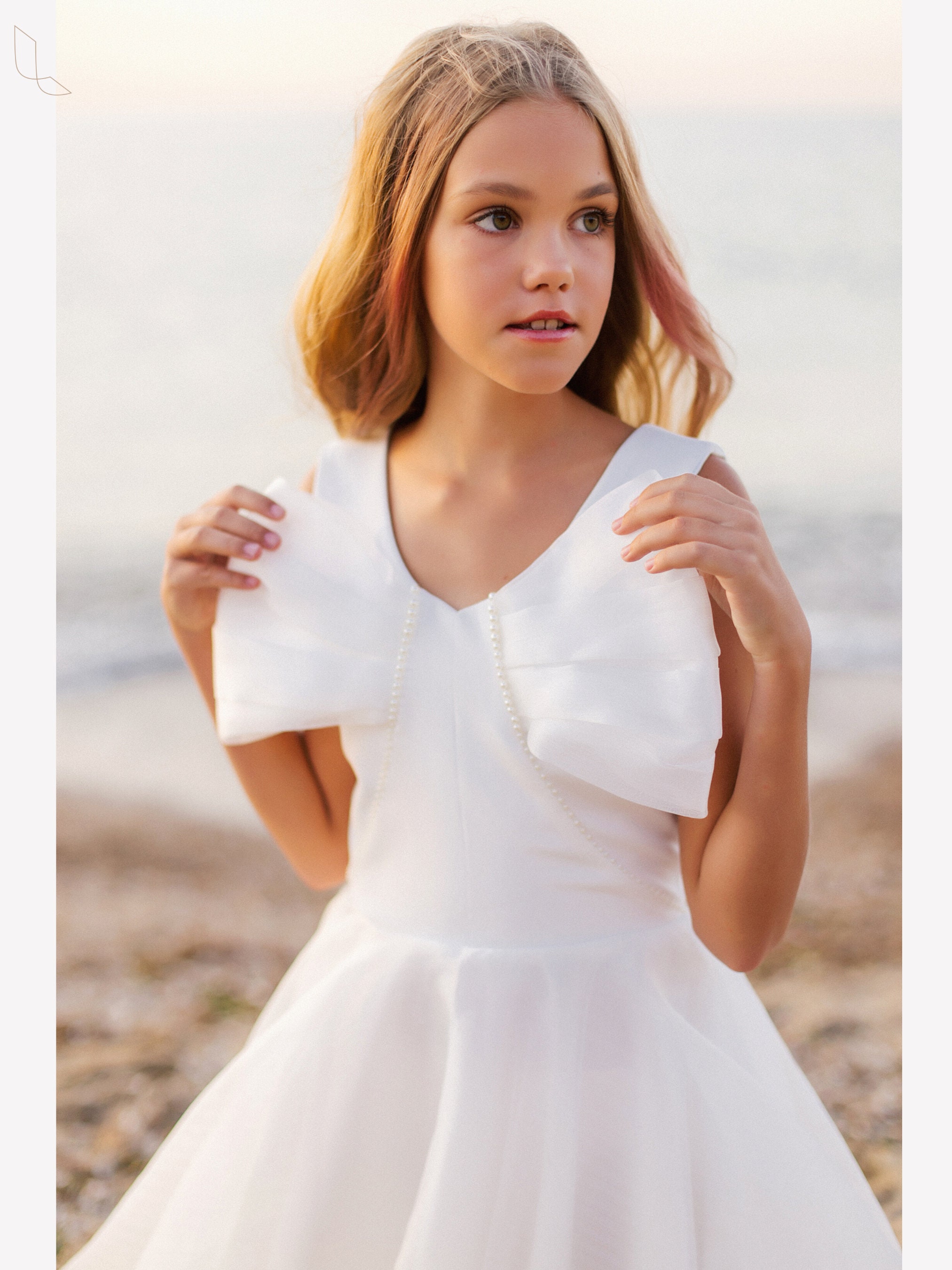 Lace Flower Girl Dress Flower Girl Dresses Lace Ivory Girl Etsy