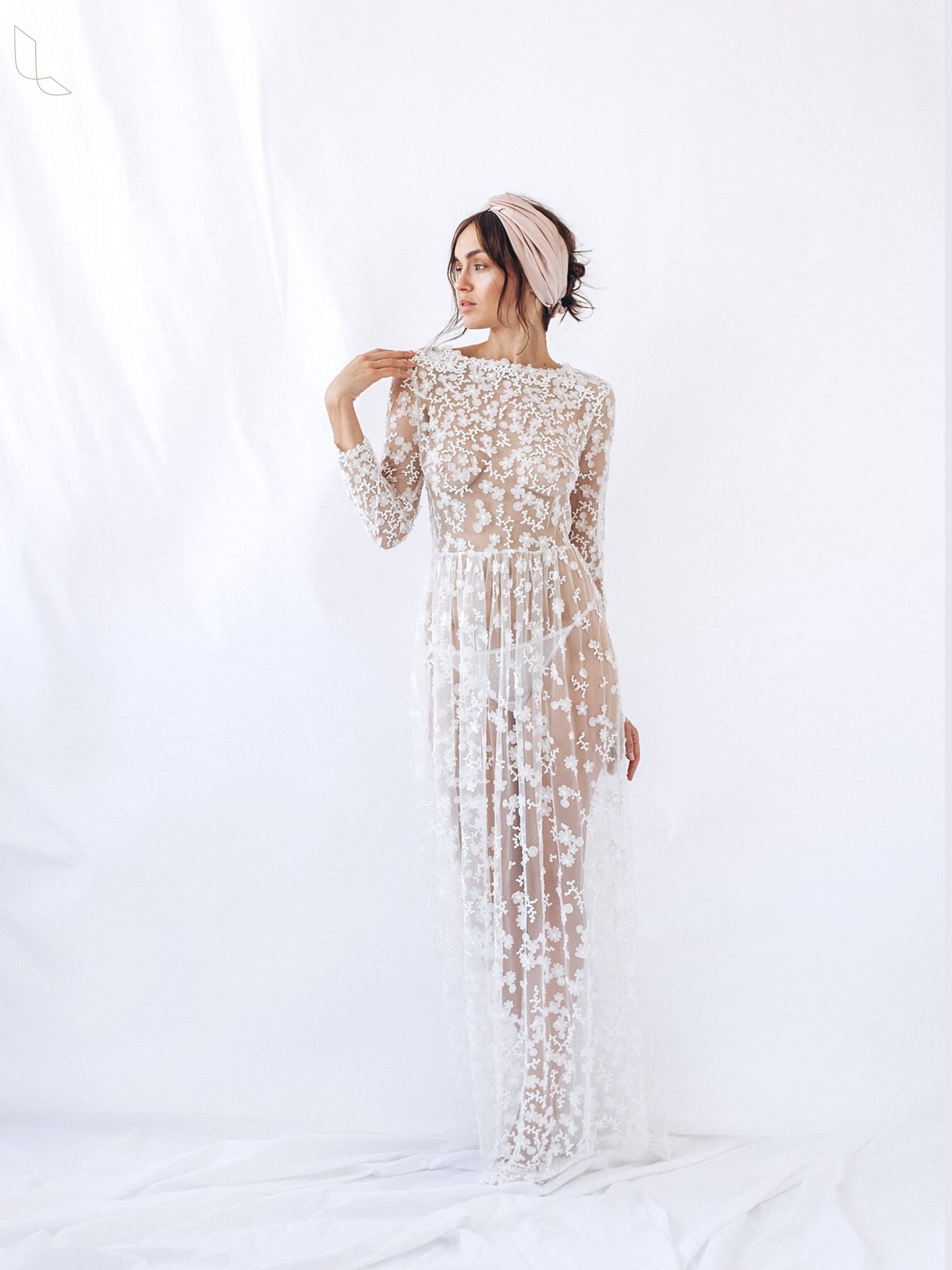 Boudoir Dress Bridal Robe Wedding Robe Lacewomens Robe | Etsy