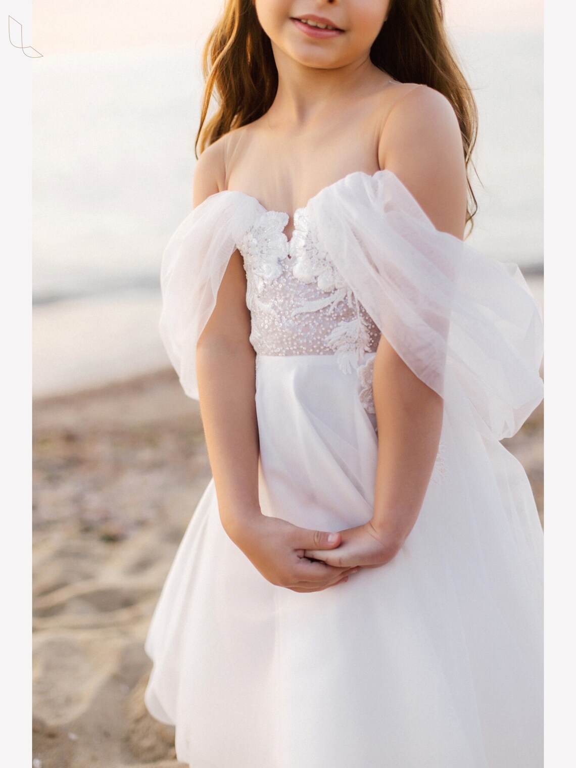 Beach Flower Girl Dress, Open Back Flower Girl Dress, Long Dresses for ...