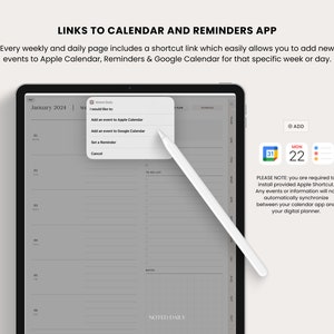 2024 Digital Planner, Portrait Planner, 2024 Dated Planner, Hyperlinked ...