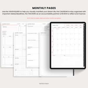 2024 Digital Planner, Portrait Planner, 2024 Dated Planner, Hyperlinked ...