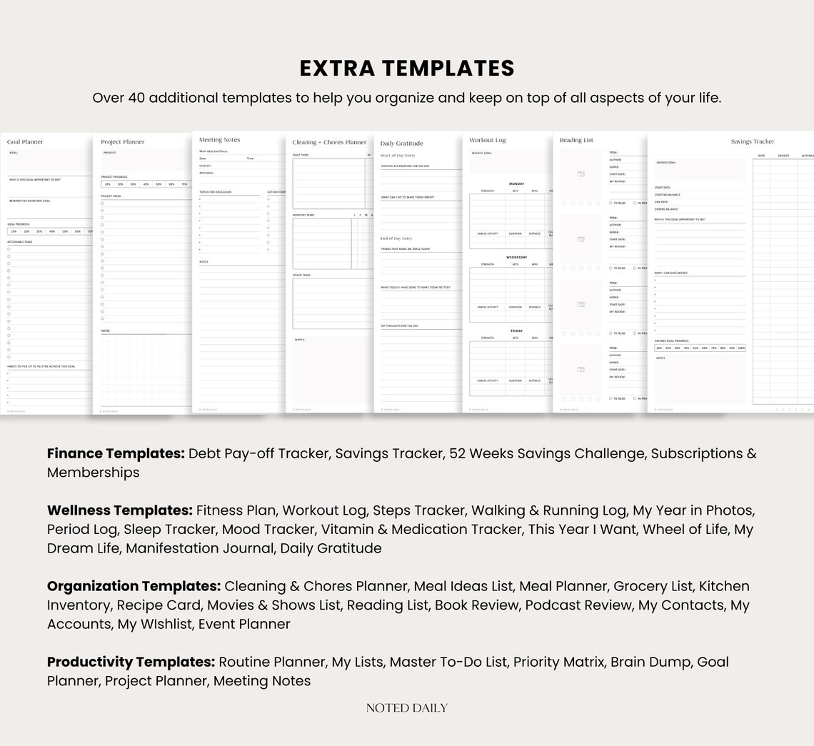 2024 Digital Planner, Portrait Planner, 2024 Dated Planner, Hyperlinked ...
