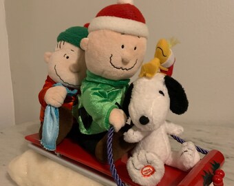 Snoopy Pulling Sled - Etsy