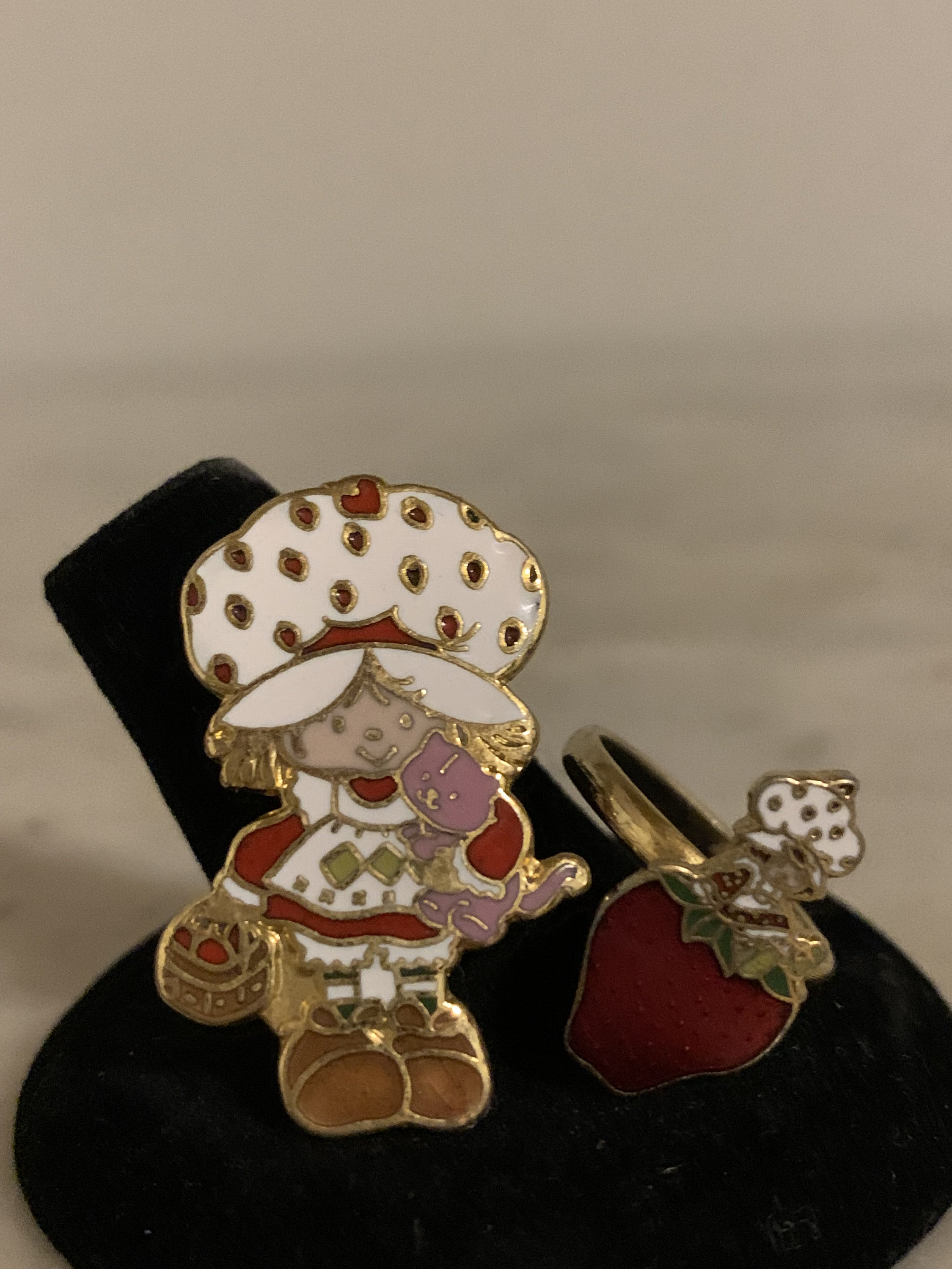 Strawberry Shortcake Enamel Pin & Ring - Etsy