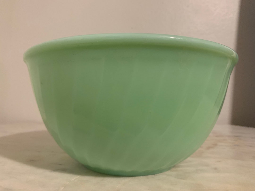 Fire King Jadeite Swirl Bowl - Etsy