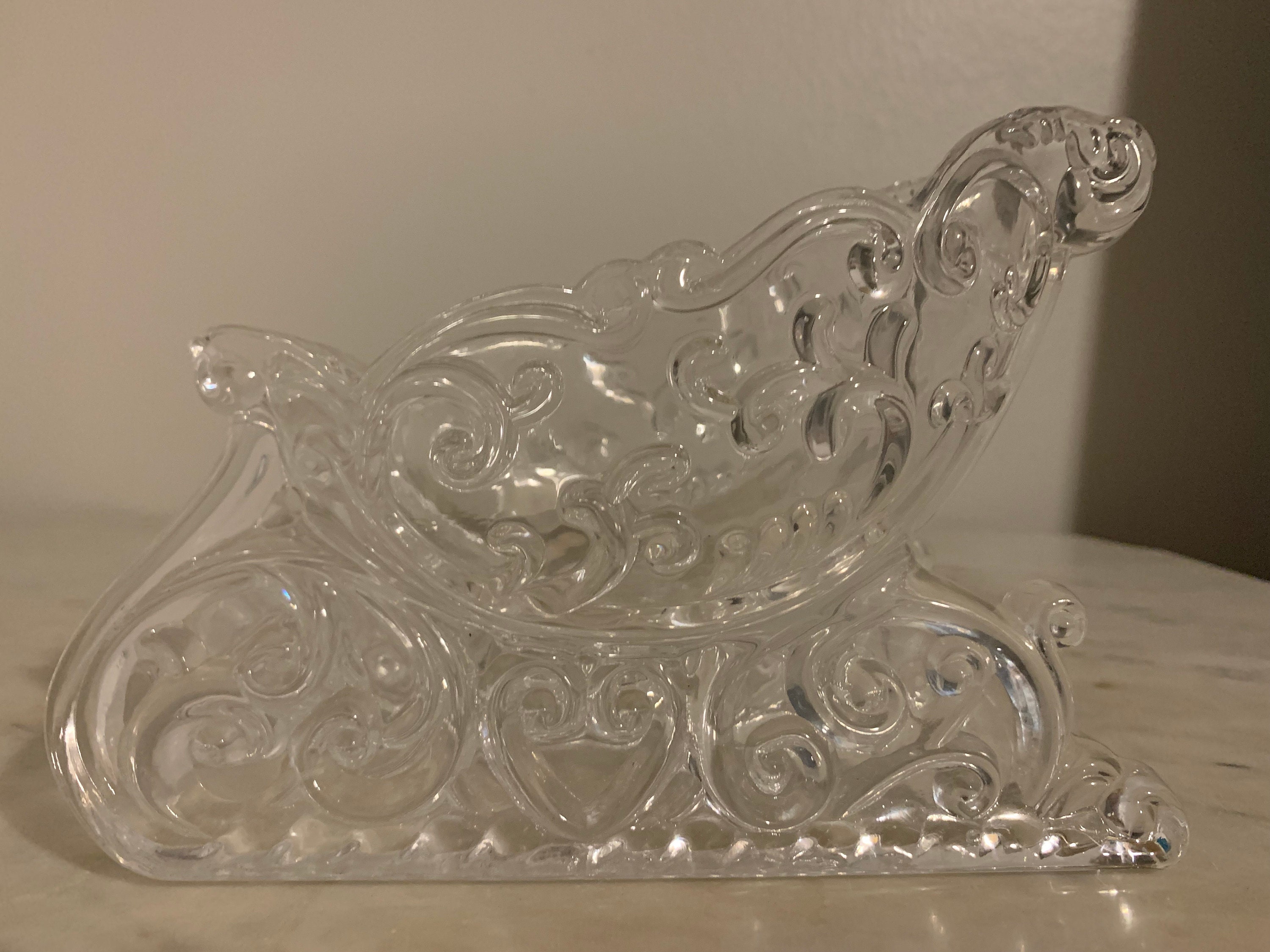 Fitz and Floyd Crystal Sleigh Candy Dish - Etsy