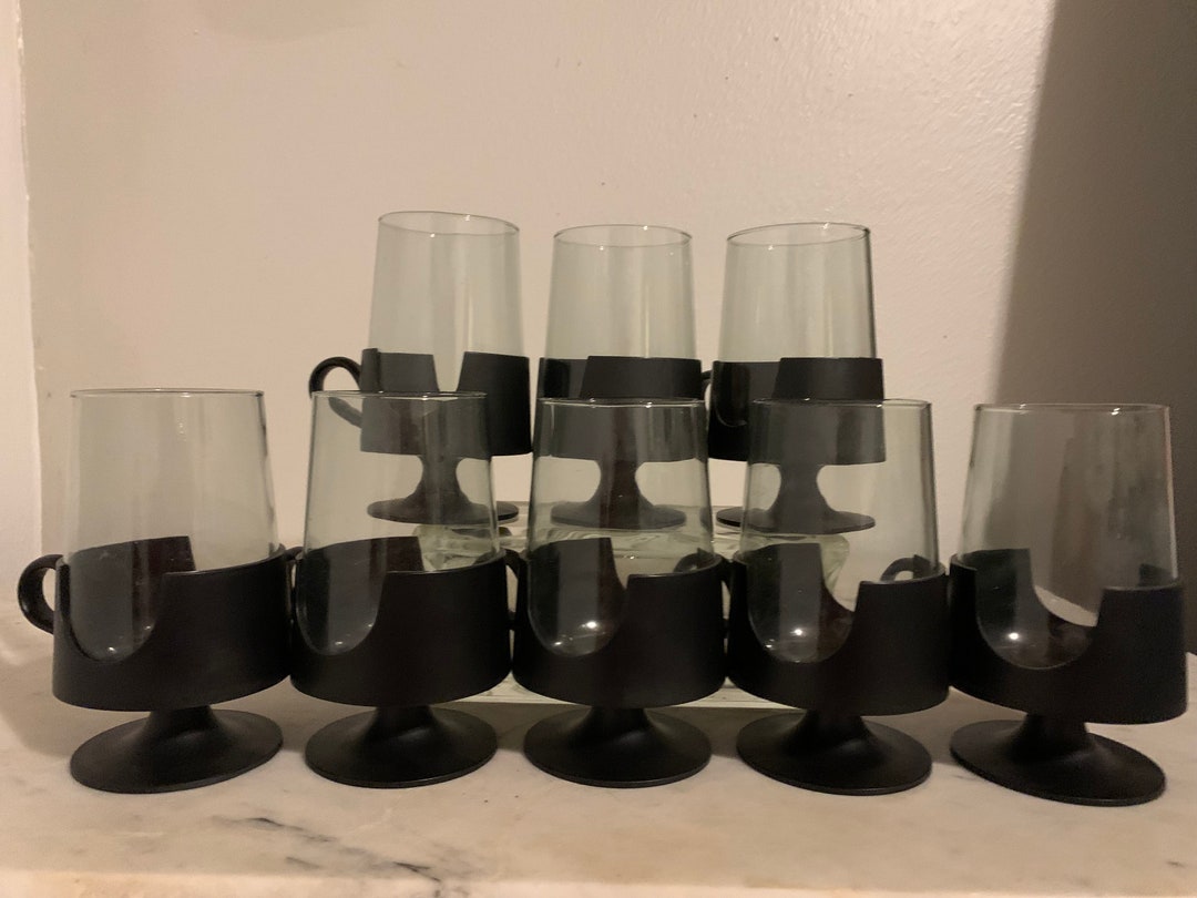 Black Pyrex Glass Snap Glasses - Etsy