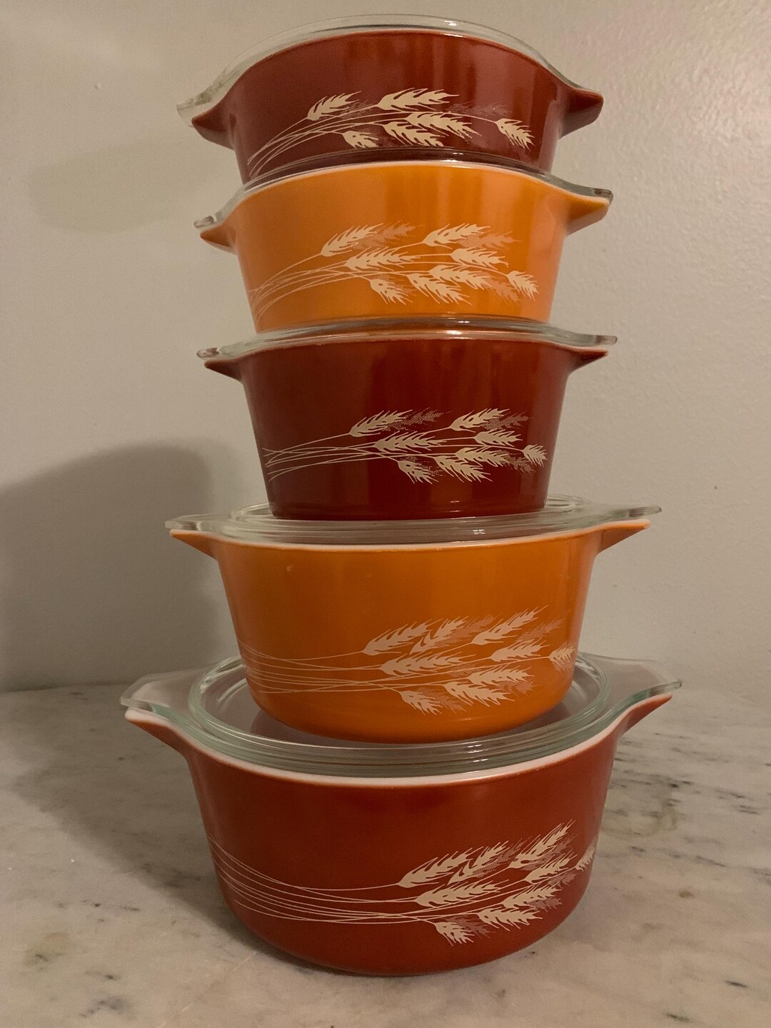 Autumn Harvest Wheat Pyrex Casserole Stack - Etsy