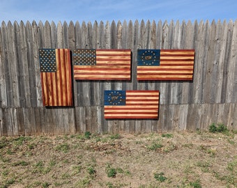 Wooden Police American Flag - Etsy