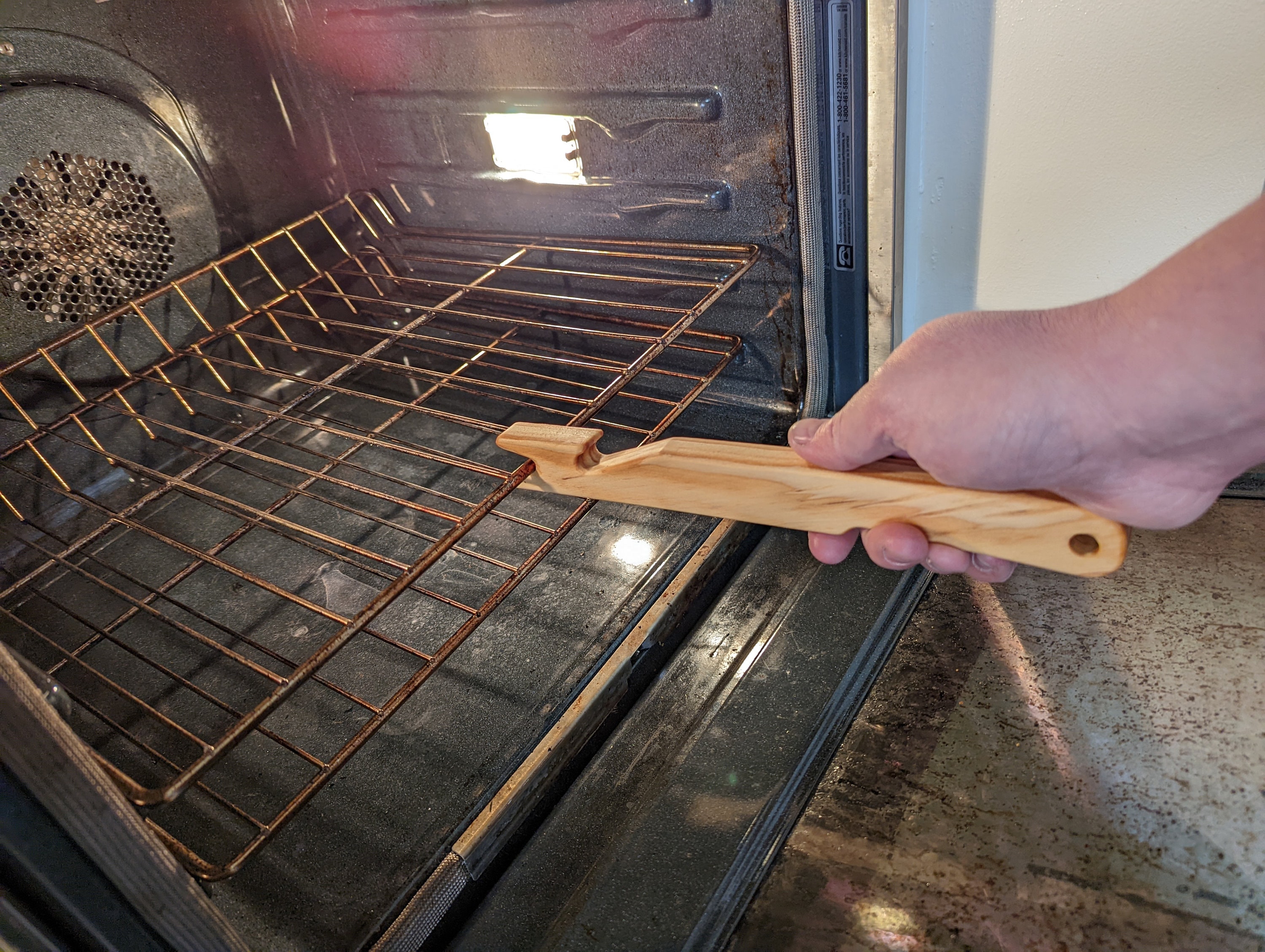 DIGITAL FILE Oven Rack Push Pull Stick Hot Rack Handle Cooking Utensil ...