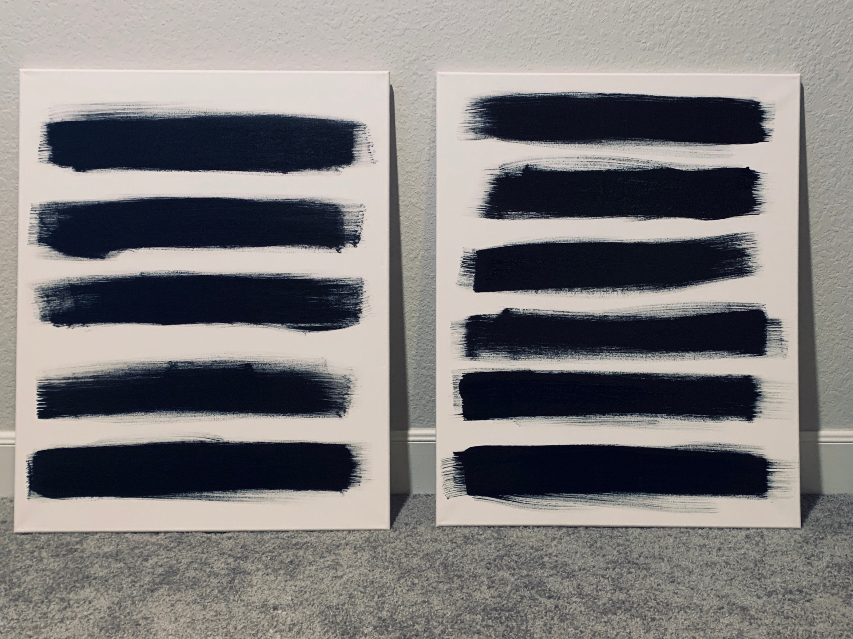 Black And White Asymmetrical Art