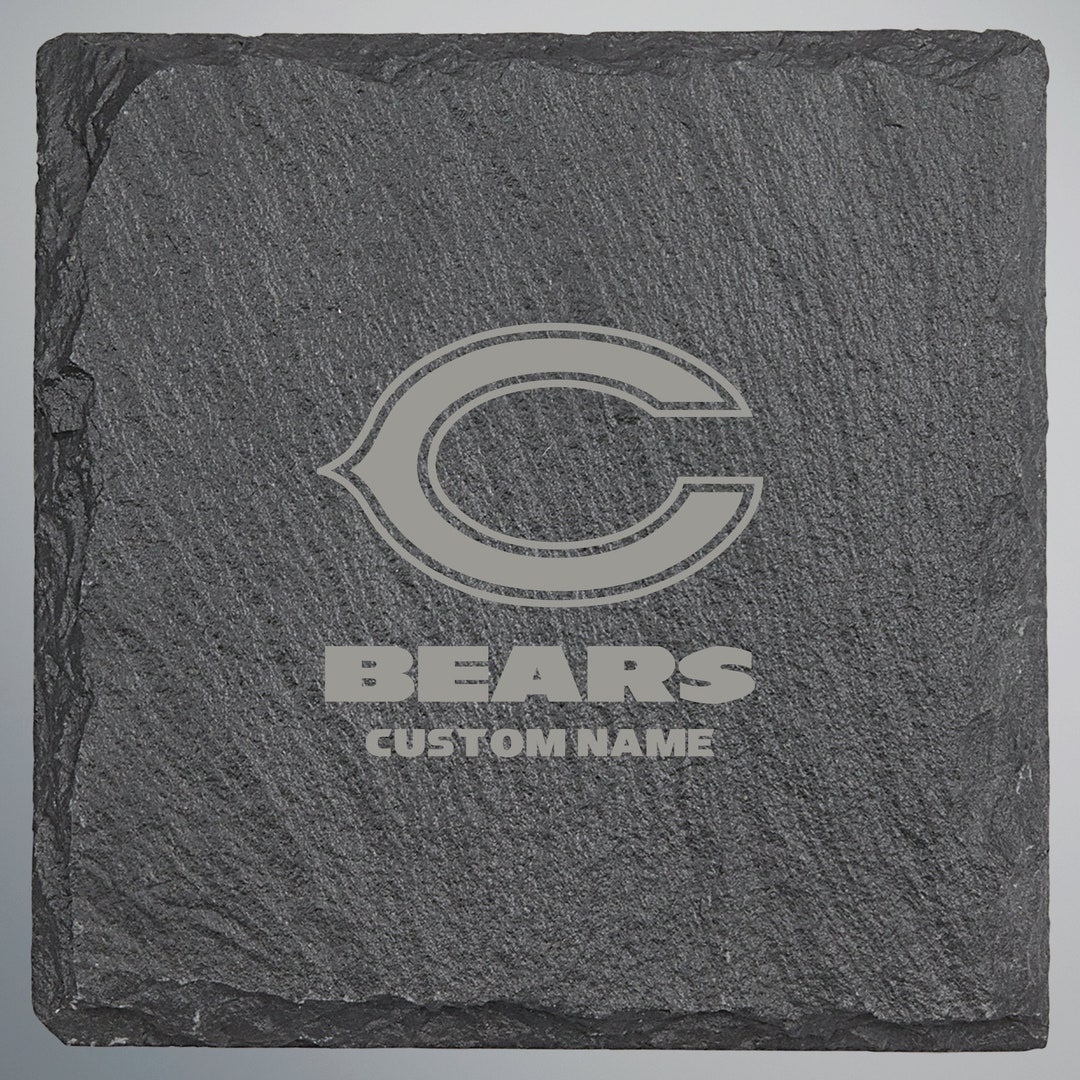 Four (4) Chicago Bears Engraved Slate Drink Coasters Set - Etsy