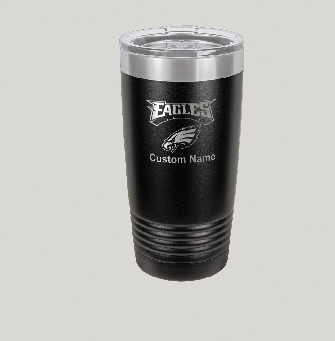 20oz Philadelphia Eagles Custom Engraved Travel Mug - Etsy