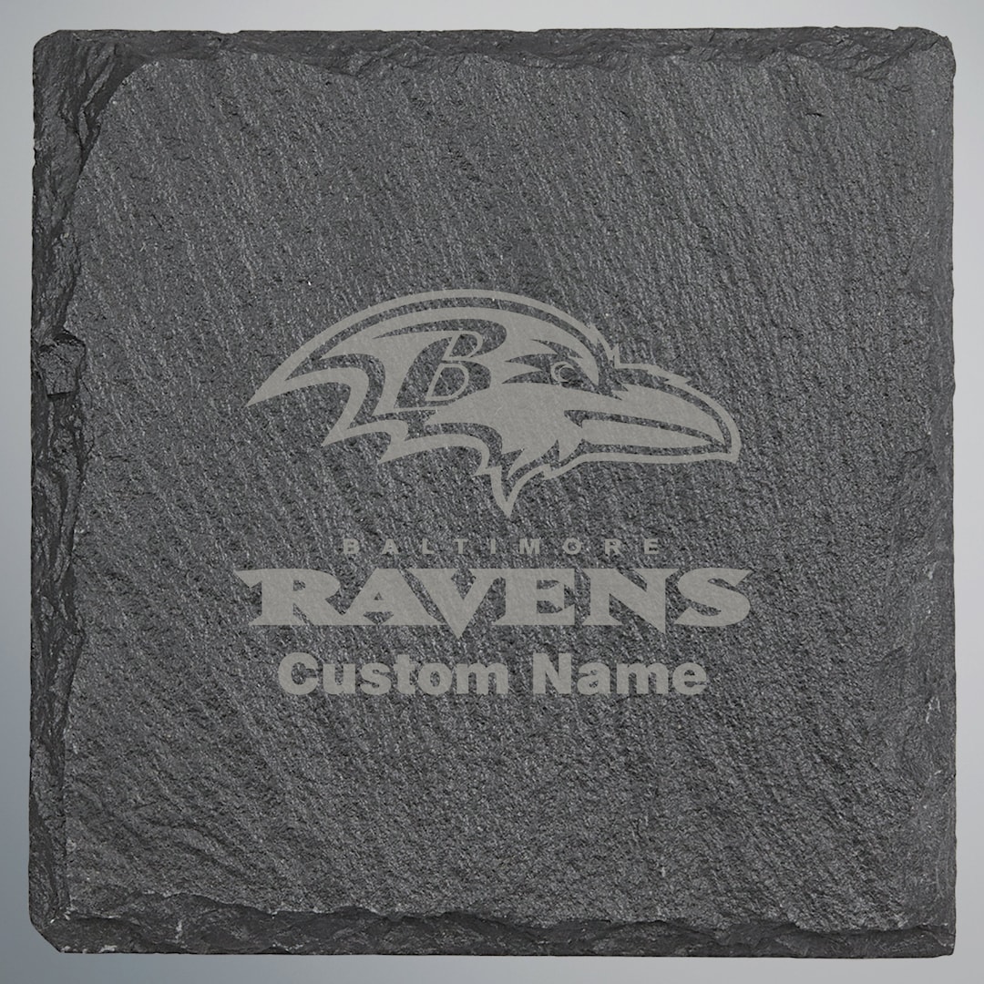 Four (4) Baltimore Ravens Engraved Slate Drink Coasters Set - Etsy
